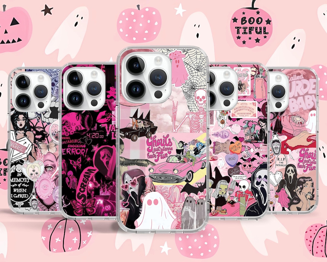 Halloween Girly Cute Dark Horror Phone Case for iPhone Air 17 16 15 14 ...