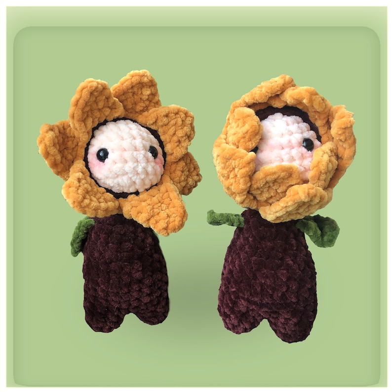 Cute Amigurumi Sunflower Crochet Plushie Doll Pattern - Etsy