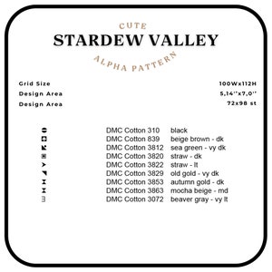 Cute Stardew Valley Game Cross Stitch Pdf Pattern Embroidery Pattern - Etsy