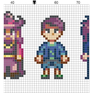 Stardew Valley Characters Bundle Cross Stitch Alpha Square Pattern - Etsy