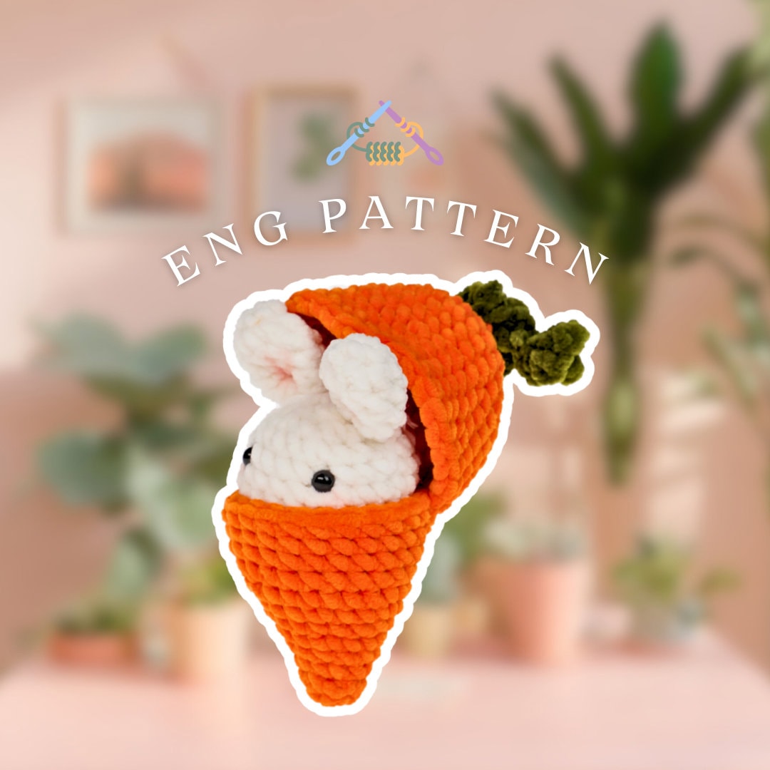 Carrot Bunny Amigurumi Crochet Plushie Pattern - Etsy