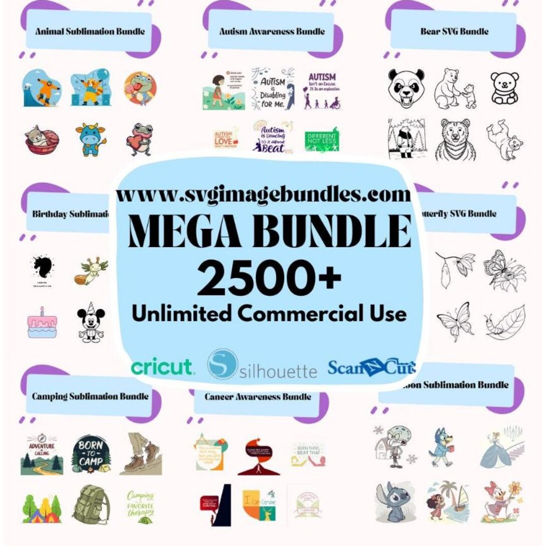 2500+ MEGA SVG Bundle, All in One SVG Bundle, Big Svg Bundle, Cut Files ...