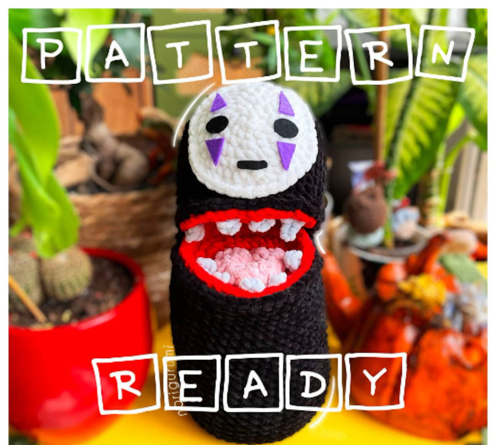 No Face Spirited Away Amigurumi Crochet Plushie Pattern - Etsy