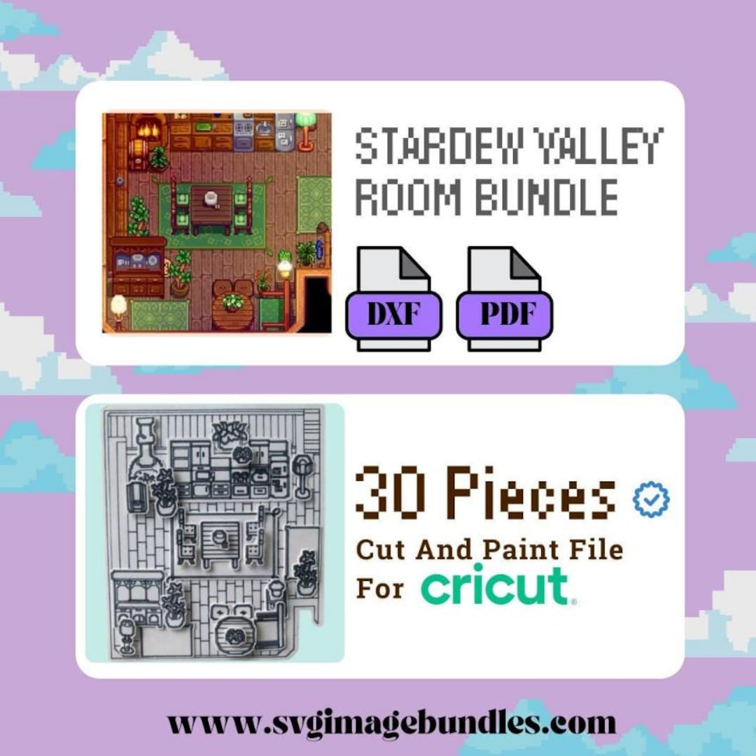 30 Pieces Stardew Valley Coloring Diorama 3D Template for Papercrafts ...