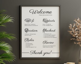 House Guest Rules Template - Etsy