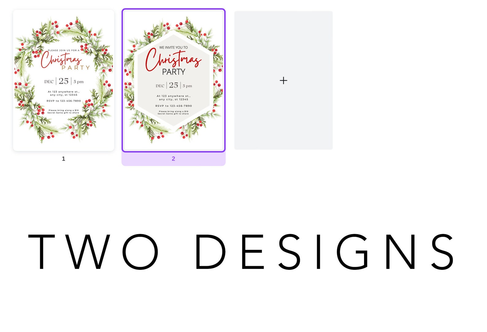 Editable Printable Christmas Party Invitation Canva Template, Party ...