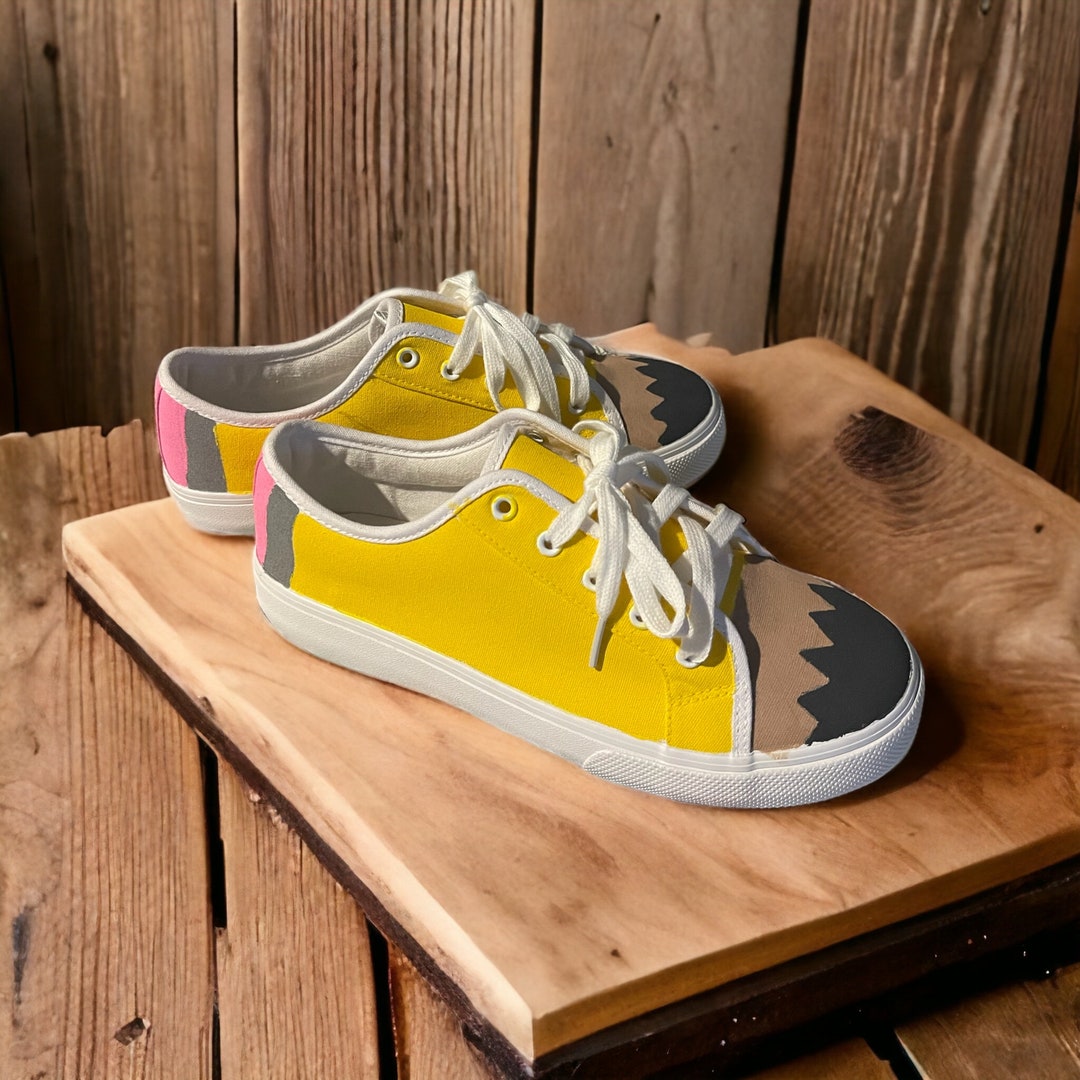 Painted Pencil Shoes - Etsy