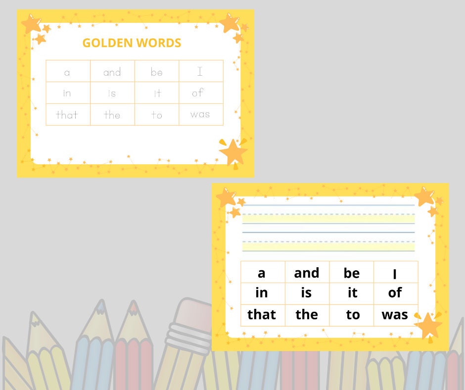 Printable Sight Words Magic 100 Words Golden Words M100W High Frequency ...