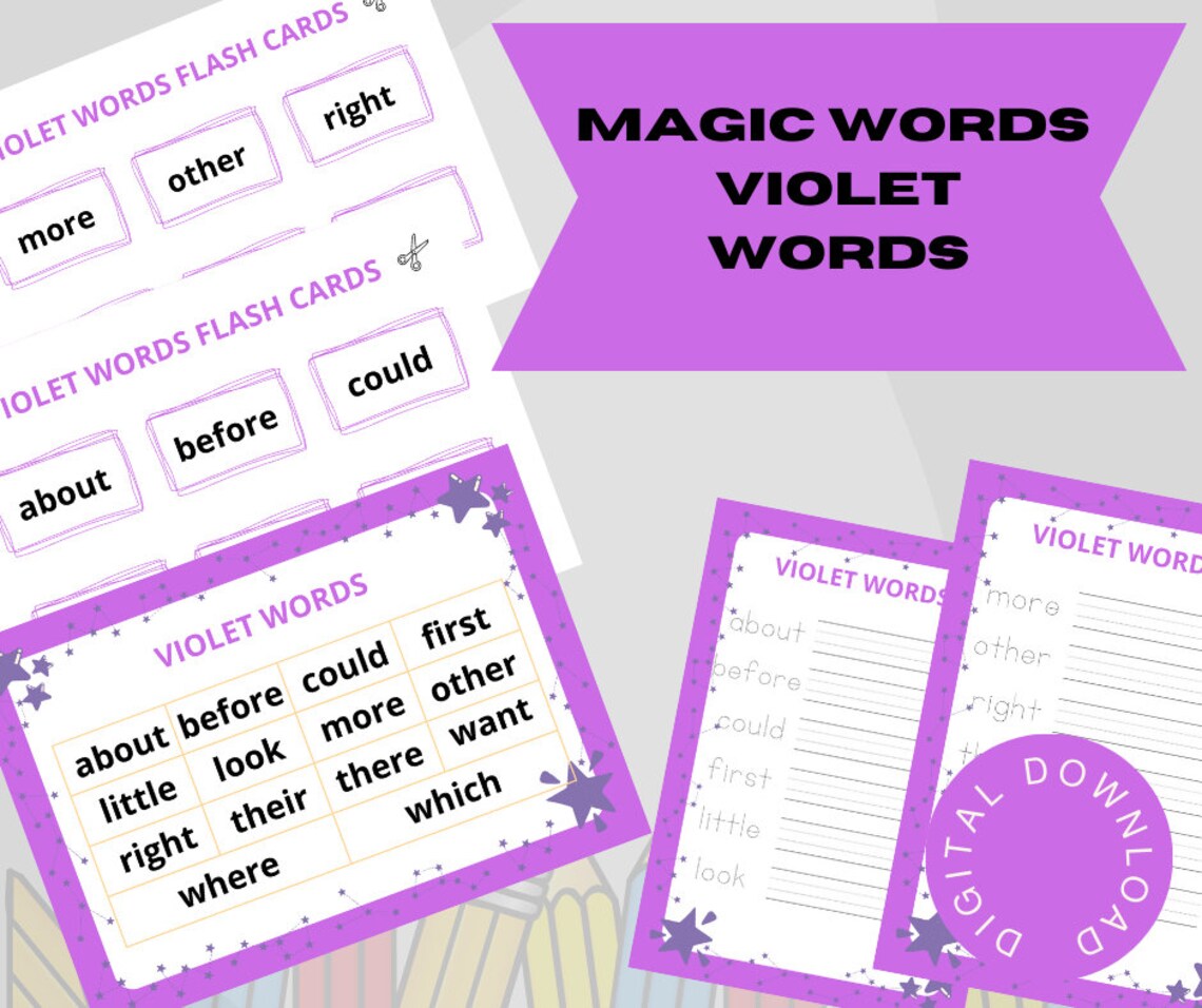 Sight Words Printable Kindergarten Flashcards for Kids High Frequency ...