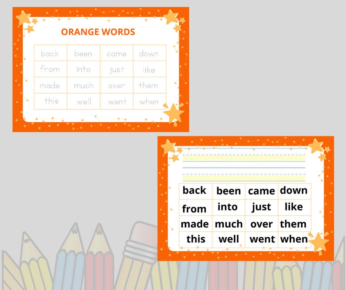 Hundred Sight Words, Printable Flashcards Worksheets for High Frequency ...