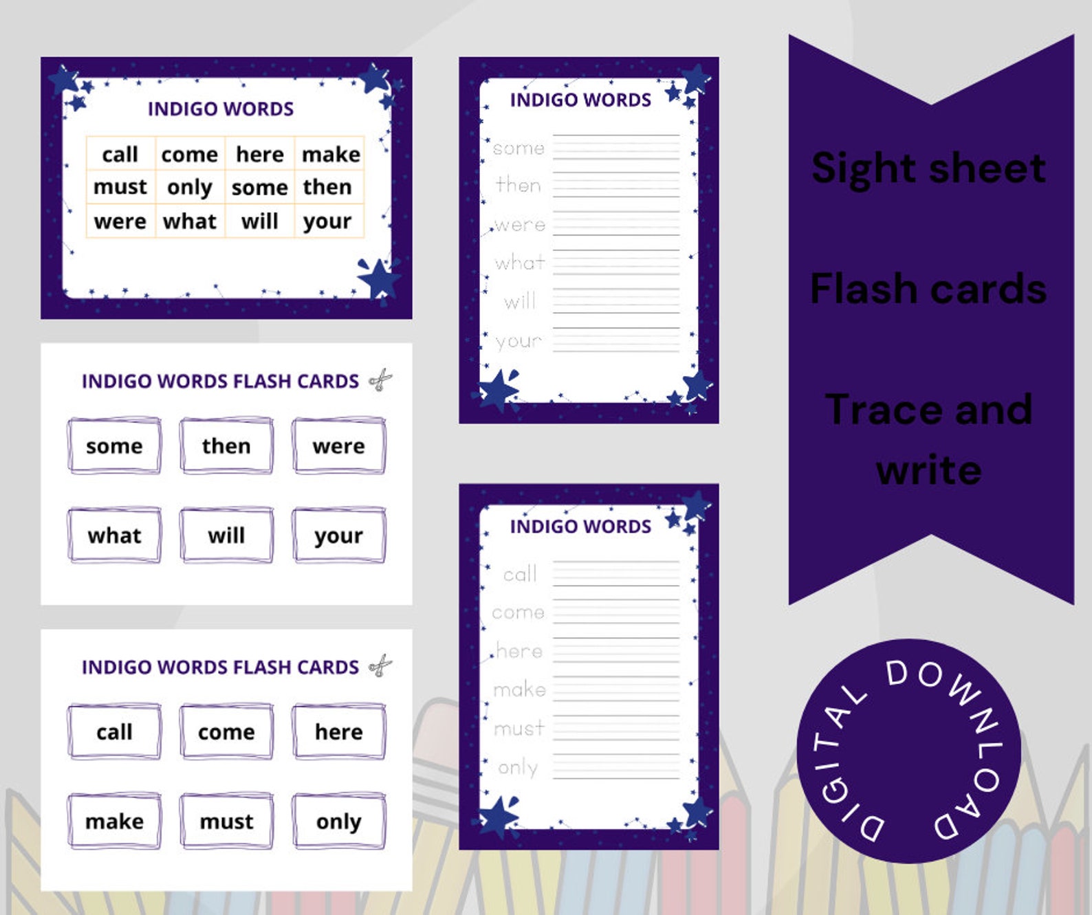 High Frequency Printable Sight Words Worksheets Magic 100 Words Green ...