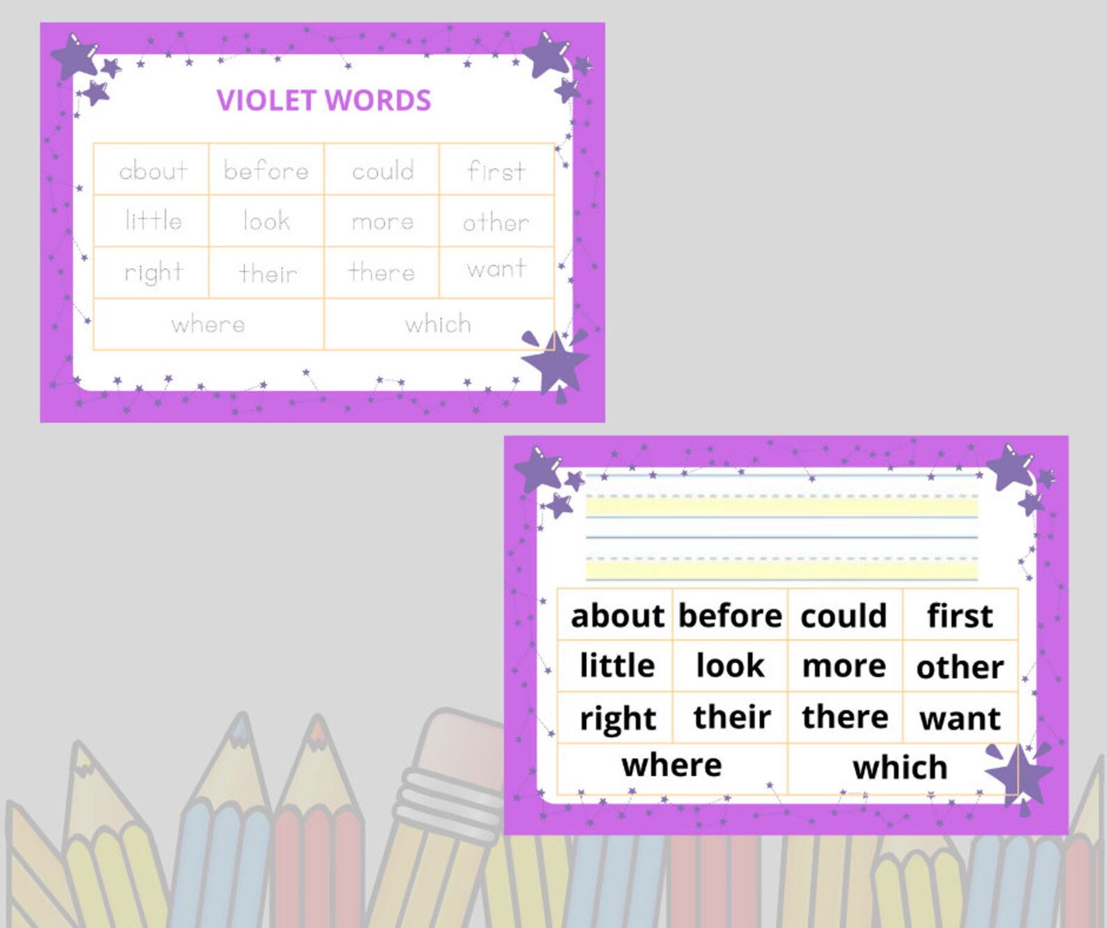Sight Words Printable Kindergarten Flashcards for Kids High Frequency ...