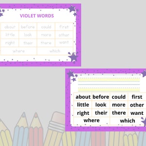 Sight Words Printable Kindergarten Flashcards for Kids High Frequency ...
