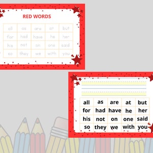 Printable Sight Words Worksheets High Frequency Sight Words Flash Cards ...
