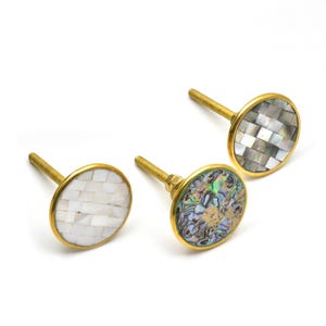 Elegant Mother of Pearl Round Shape Cabinet Drawer Knobs - Etsy