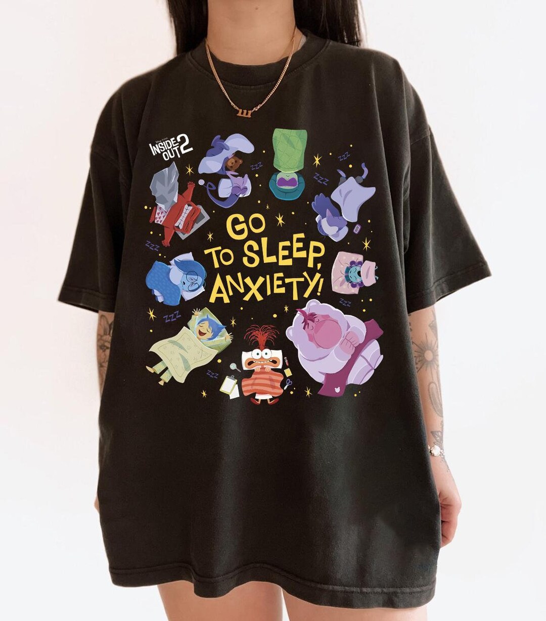 Funny Anxiety Inside Out 2 Disney Shirt, Disney Inside Out Emotions ...