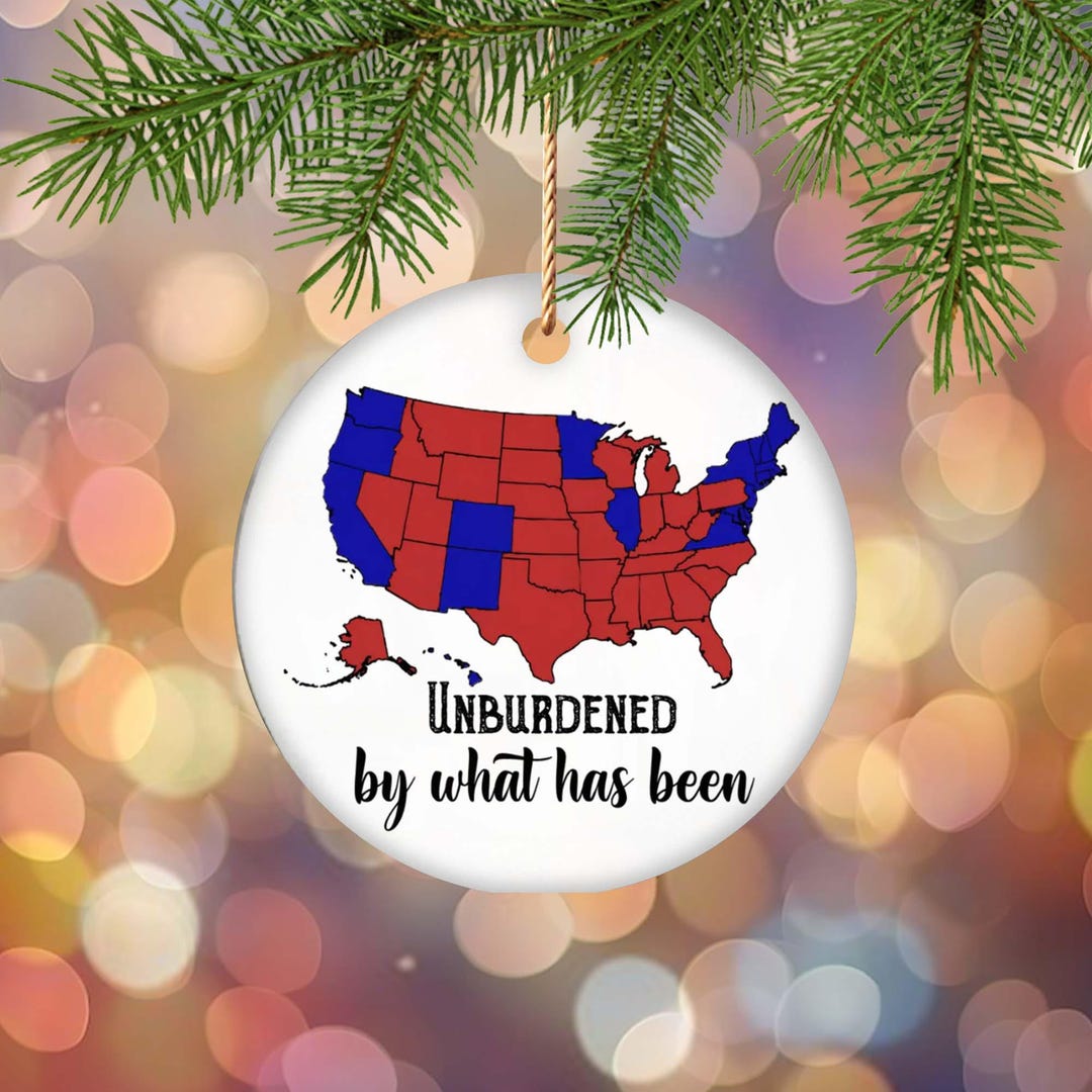 Donald Trump 2024 Election Map Ceramic Ornament, Red Wave Republican ...