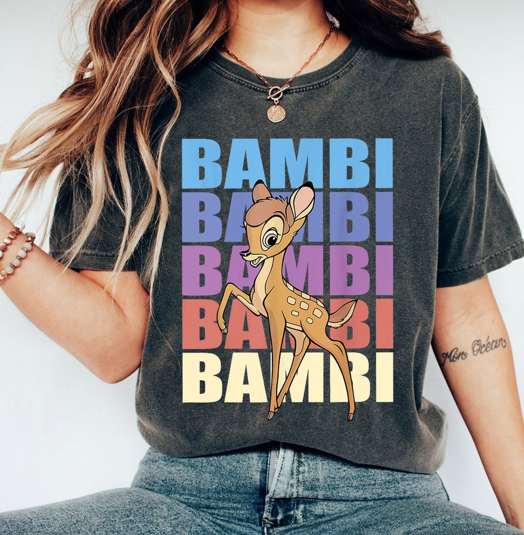 Vintage Bambi Font Shirt, Bambi Reindeer Disney Shirt, Bambi Disneyt ...