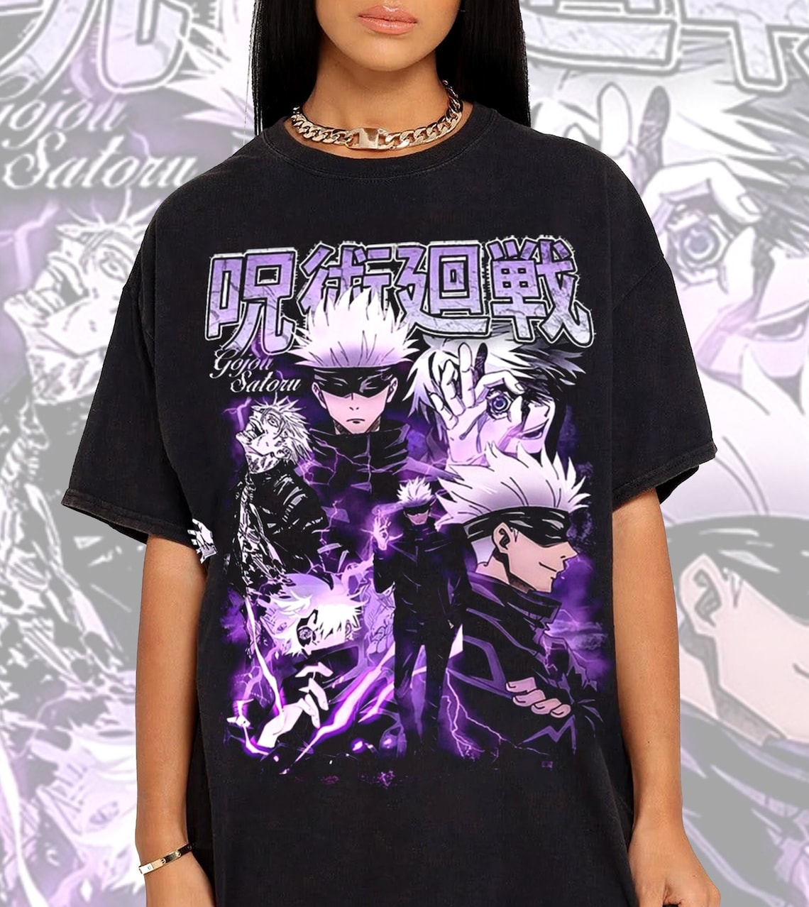 Vintage Satoru Gojo 90s Shirt, Satoru Jujutsu Anime Shirt, Gojo Satoru ...