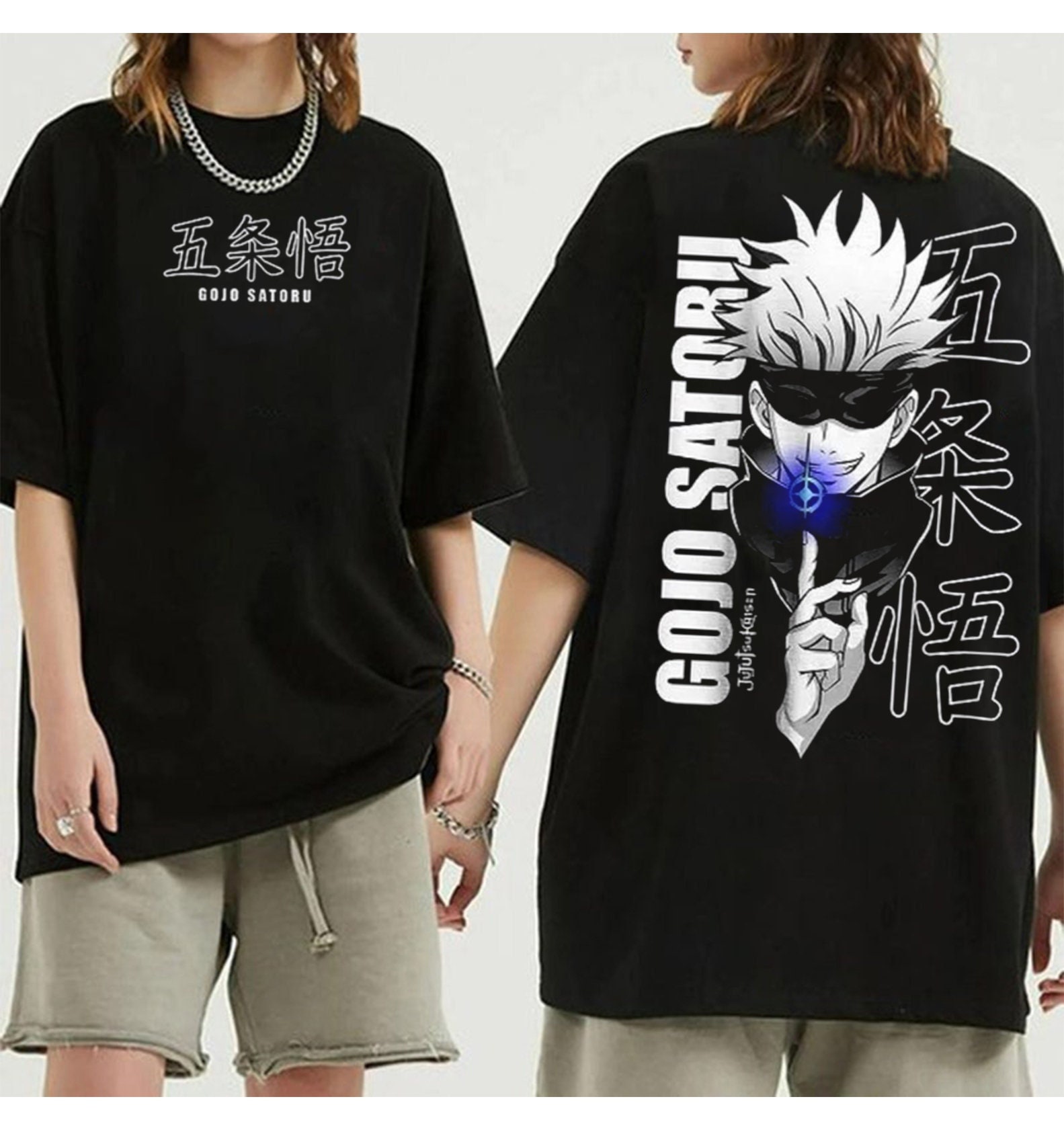 Vintage Gojo Satoru Limitless and the Six Eyes Double-sided Shirt, Gojo ...