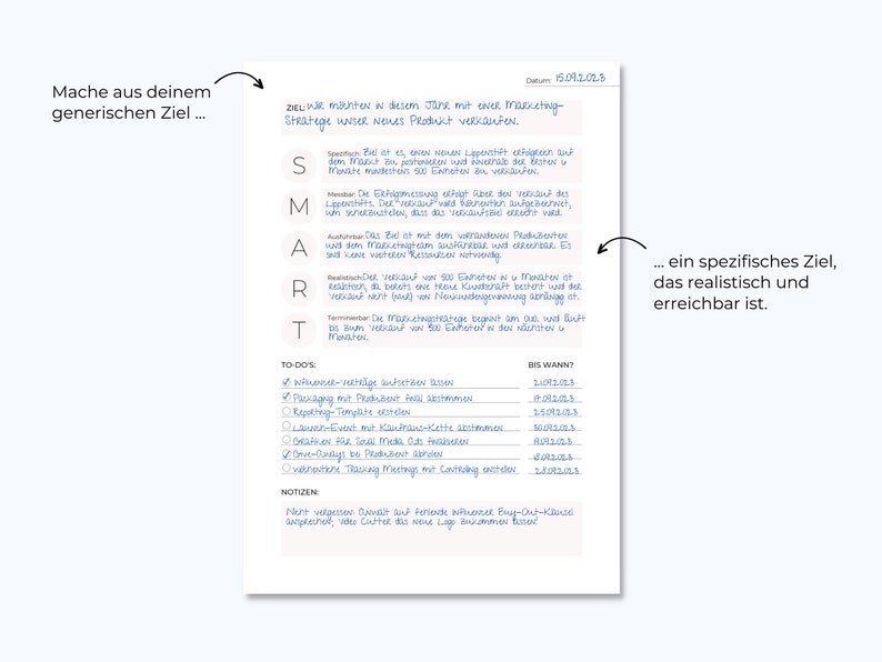 SMART Method Template Set SMART Goals SMART Goal Setting - Etsy