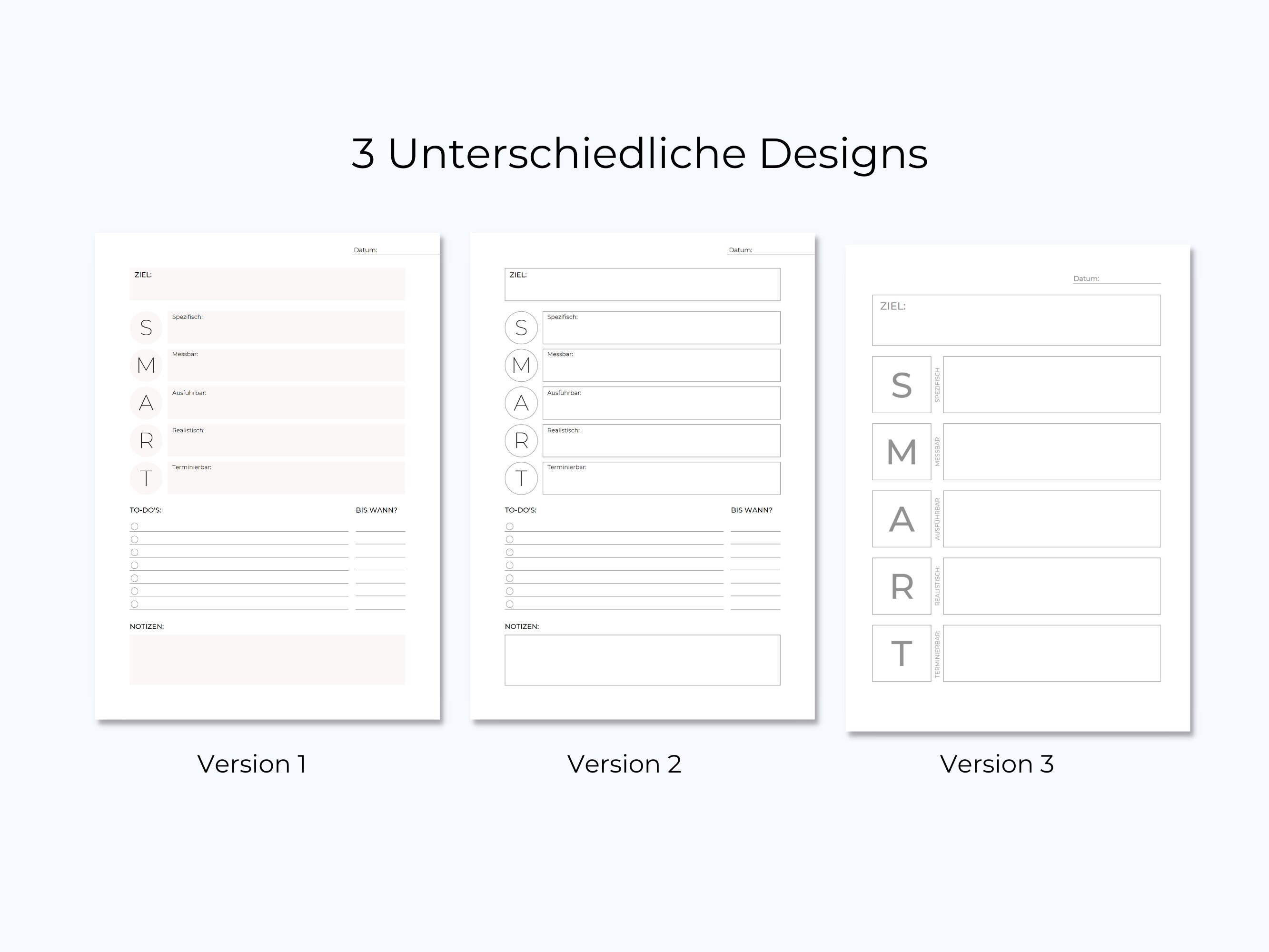 SMART Method Template Set SMART Goals SMART Goal Setting - Etsy