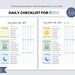 Daily Checklist for Kids 5 Day Daily School Checklist - Etsy