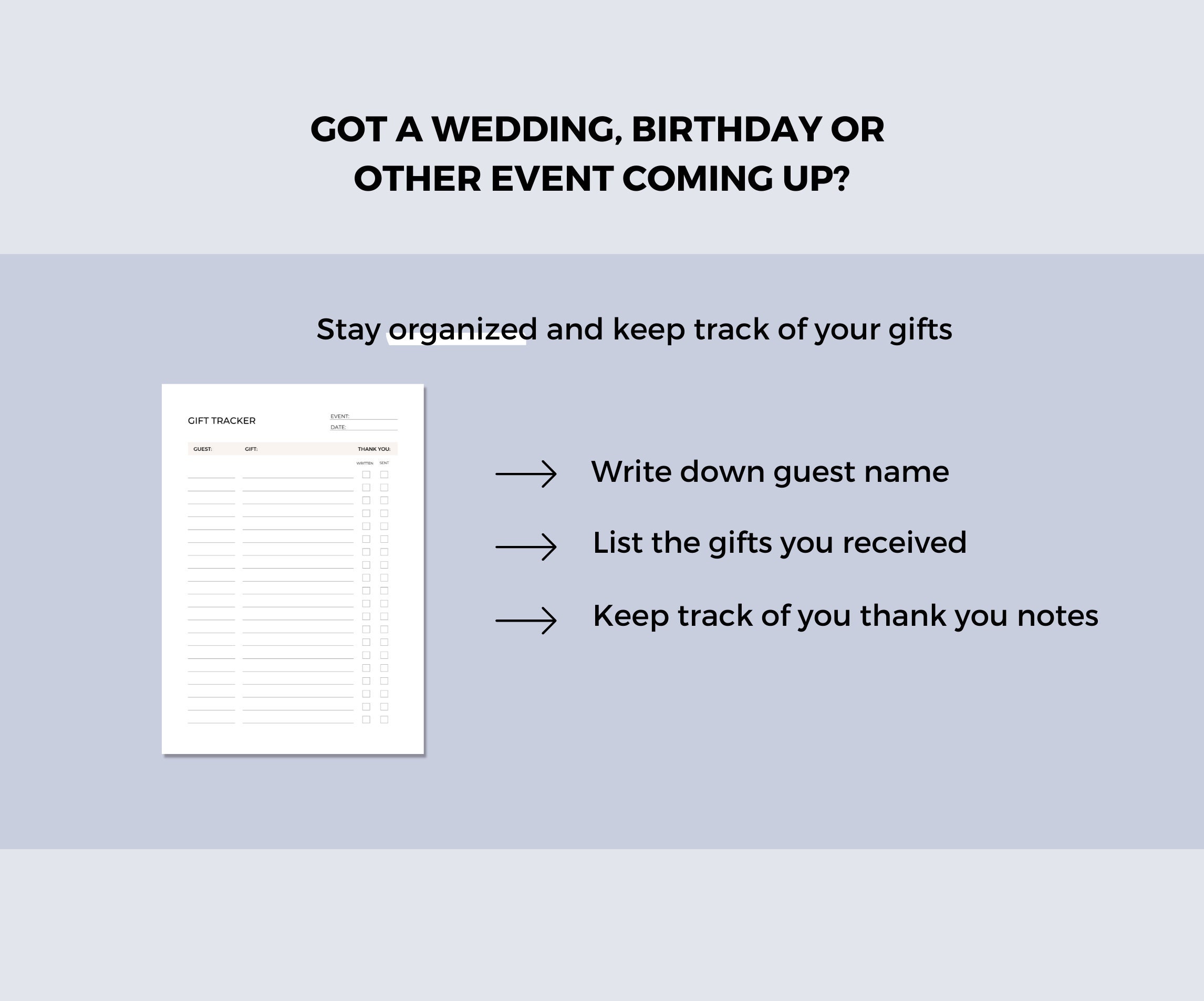 Gift Tracker Printable Gift Tracker Gift Log Wedding Gift - Etsy
