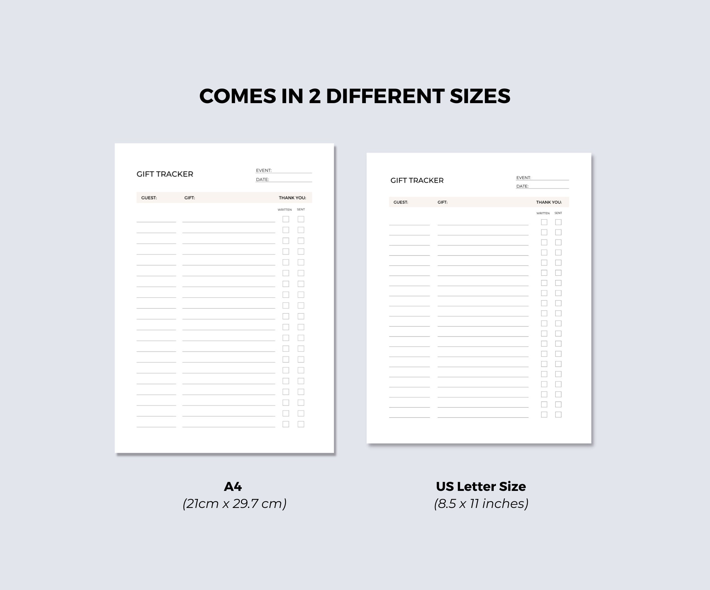 Gift Tracker Printable Gift Tracker Gift Log Wedding Gift - Etsy