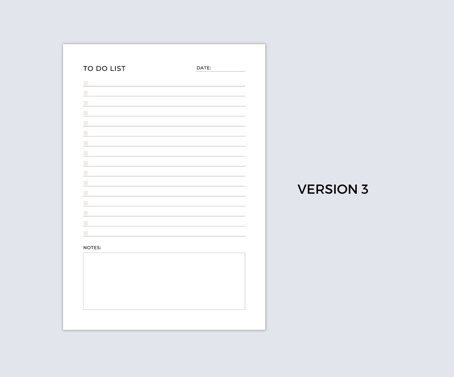 Minimalist To Do List Printable To Do List Simple Daily To - Etsy.de
