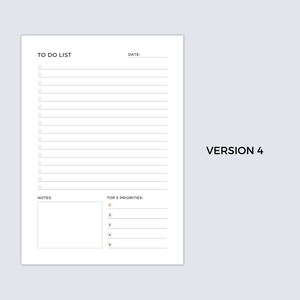 Minimalist To Do List Printable To Do List Simple Daily To - Etsy.de