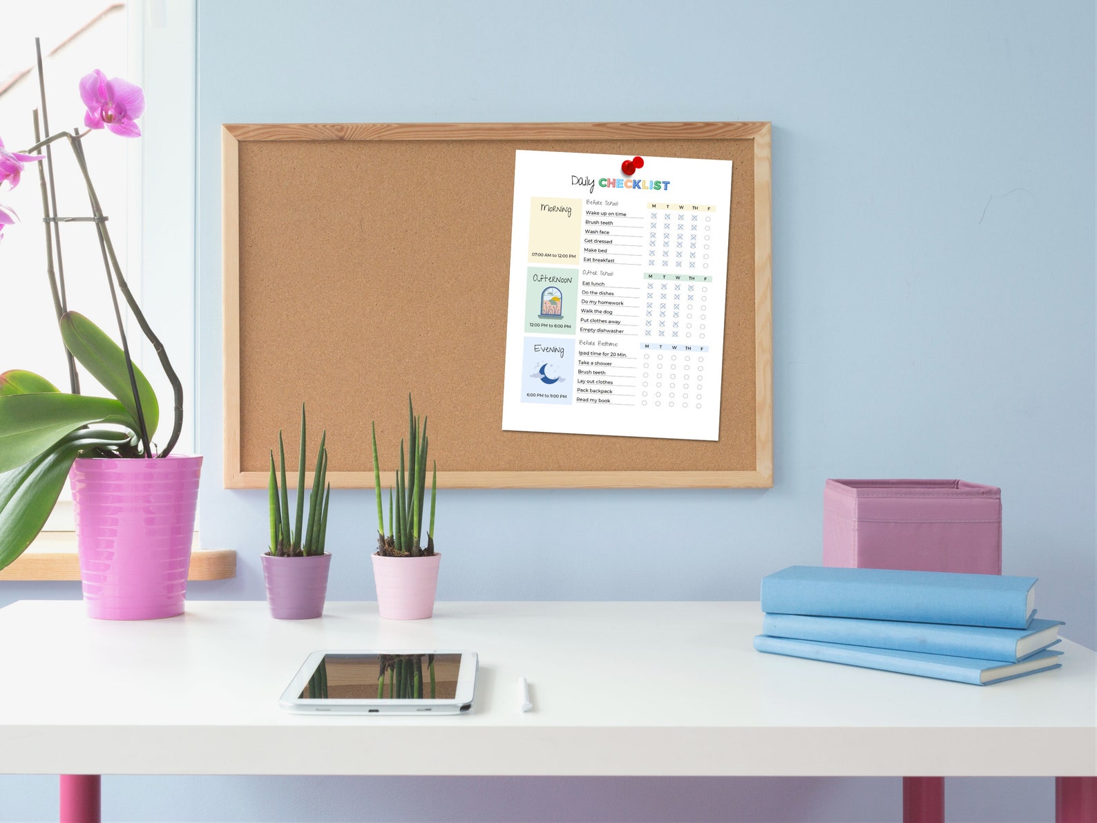 Daily Checklist for Kids 5 Day Daily School Checklist - Etsy