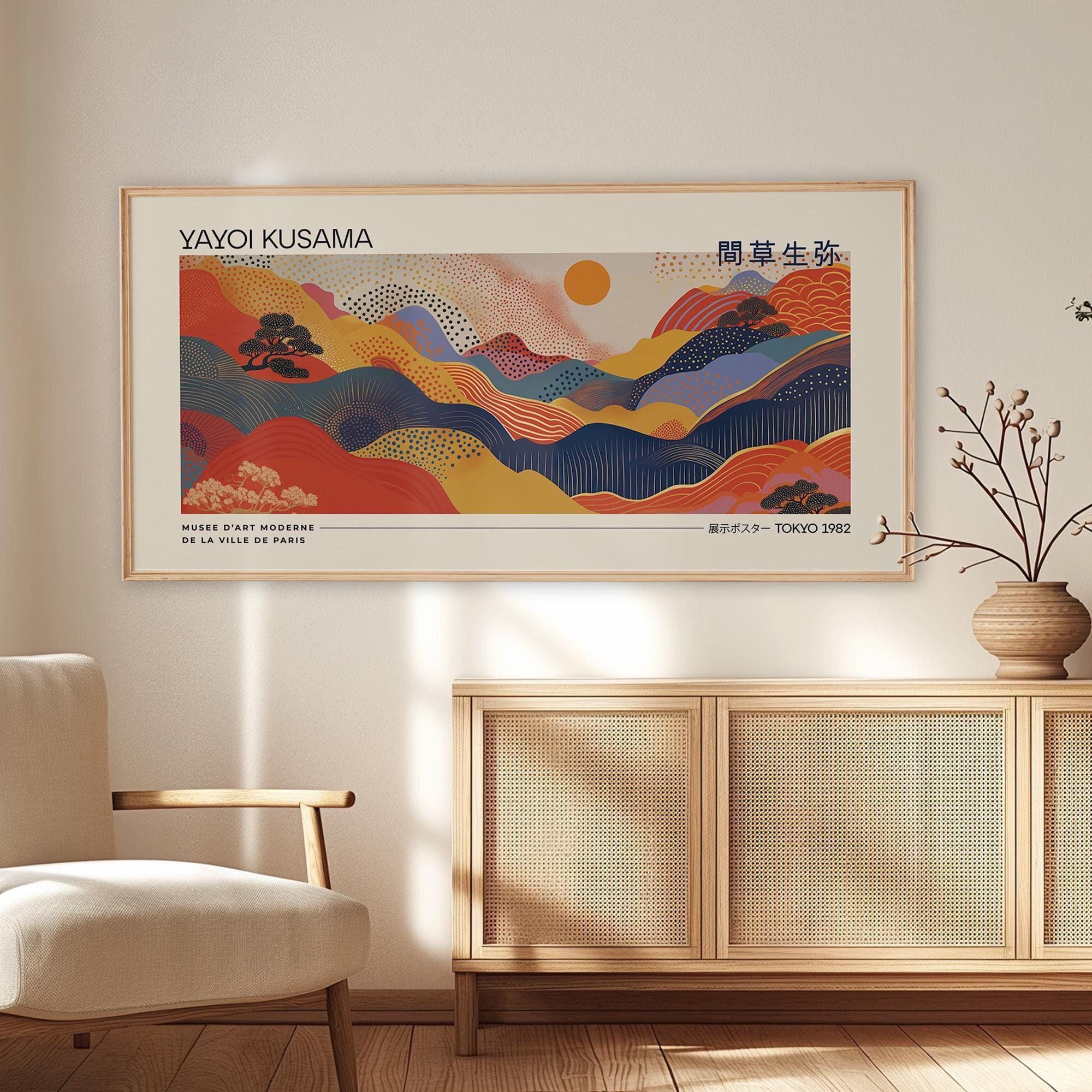 Yayoi Kusama Inspired Poster | Panoramic Wall Art | Japanese Wall Art ...