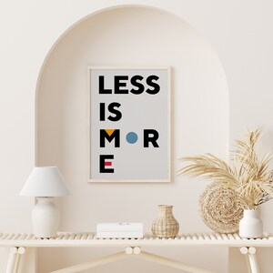 Bauhaus Less is More Exhibition Print | Digital Print | Quotes Prints ...