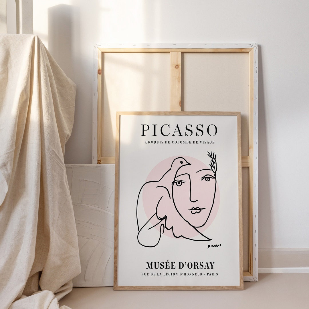 Picasso Girl Line Art Exhibition Poster Canvas Poster Museum Poster Vintage Poster Modern Wall