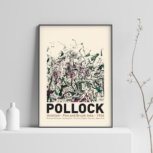 Jackson Pollock Exhibition Poster | Abstract Art | Canvas Poster ...
