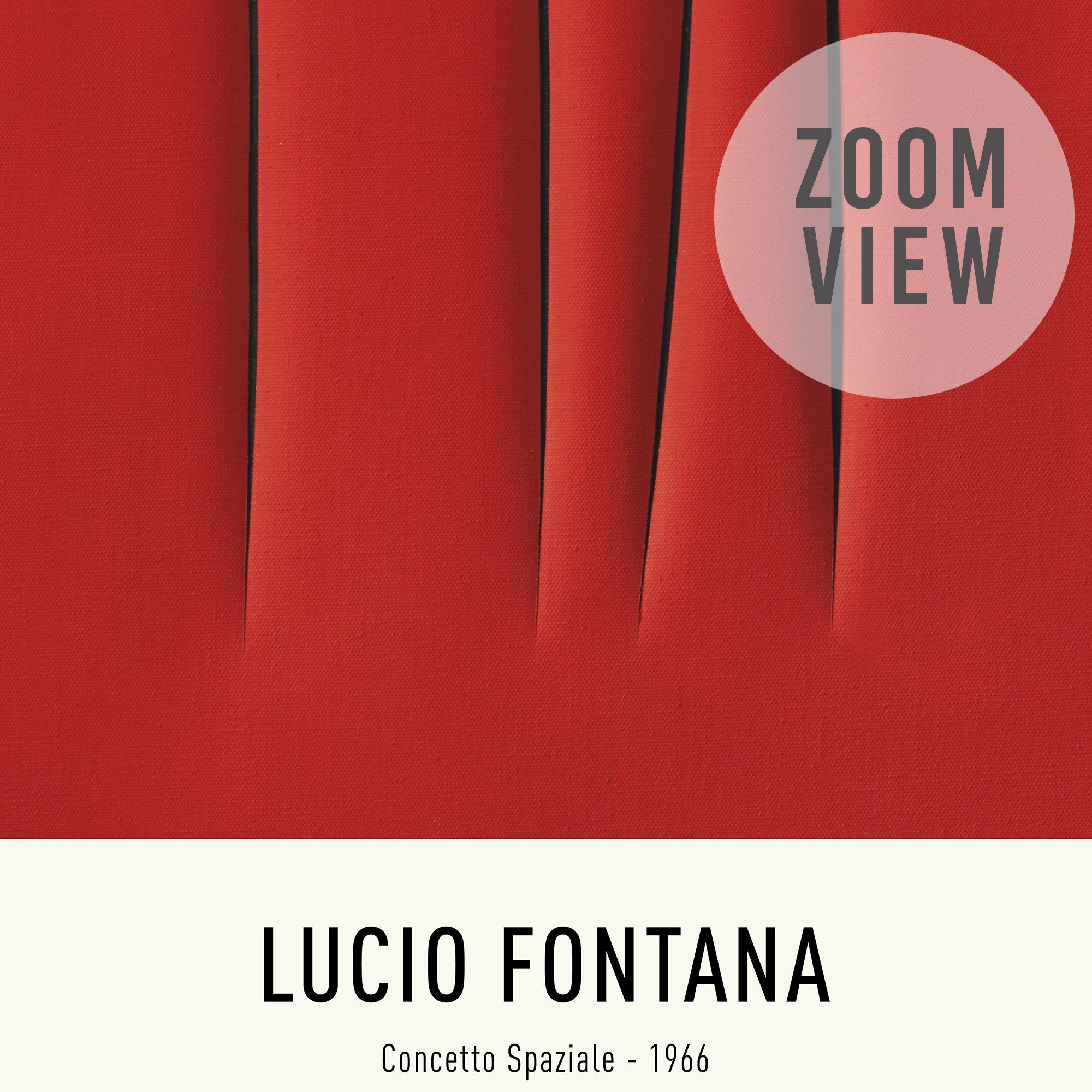 Lucio Fontana Exhibition Print Digital Print Fontana Poster Digital ...