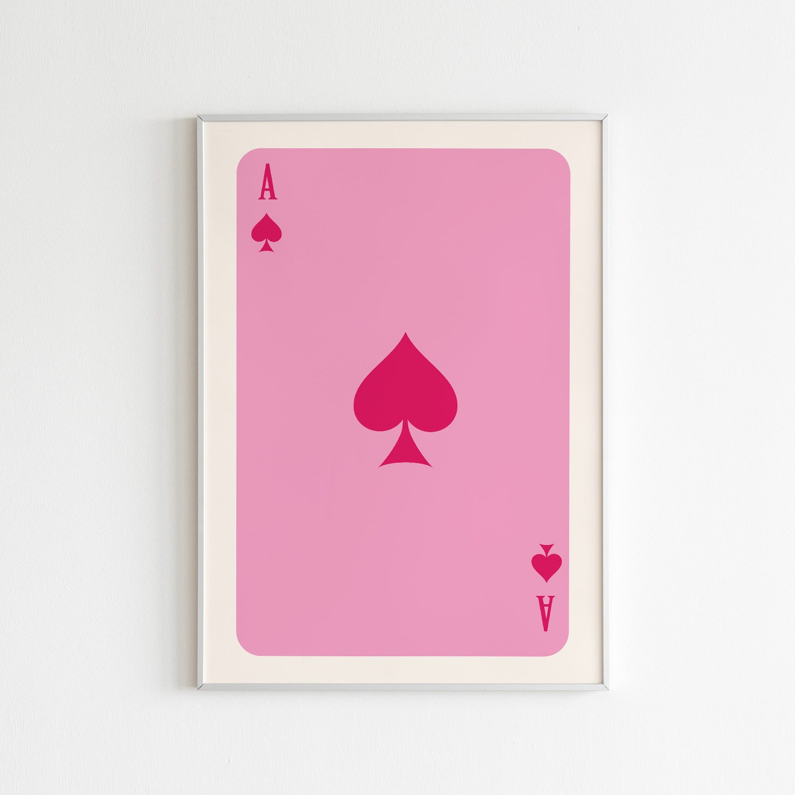 Ace Card Print Digital Print Ace of Spades Digital Download Pink Ace ...