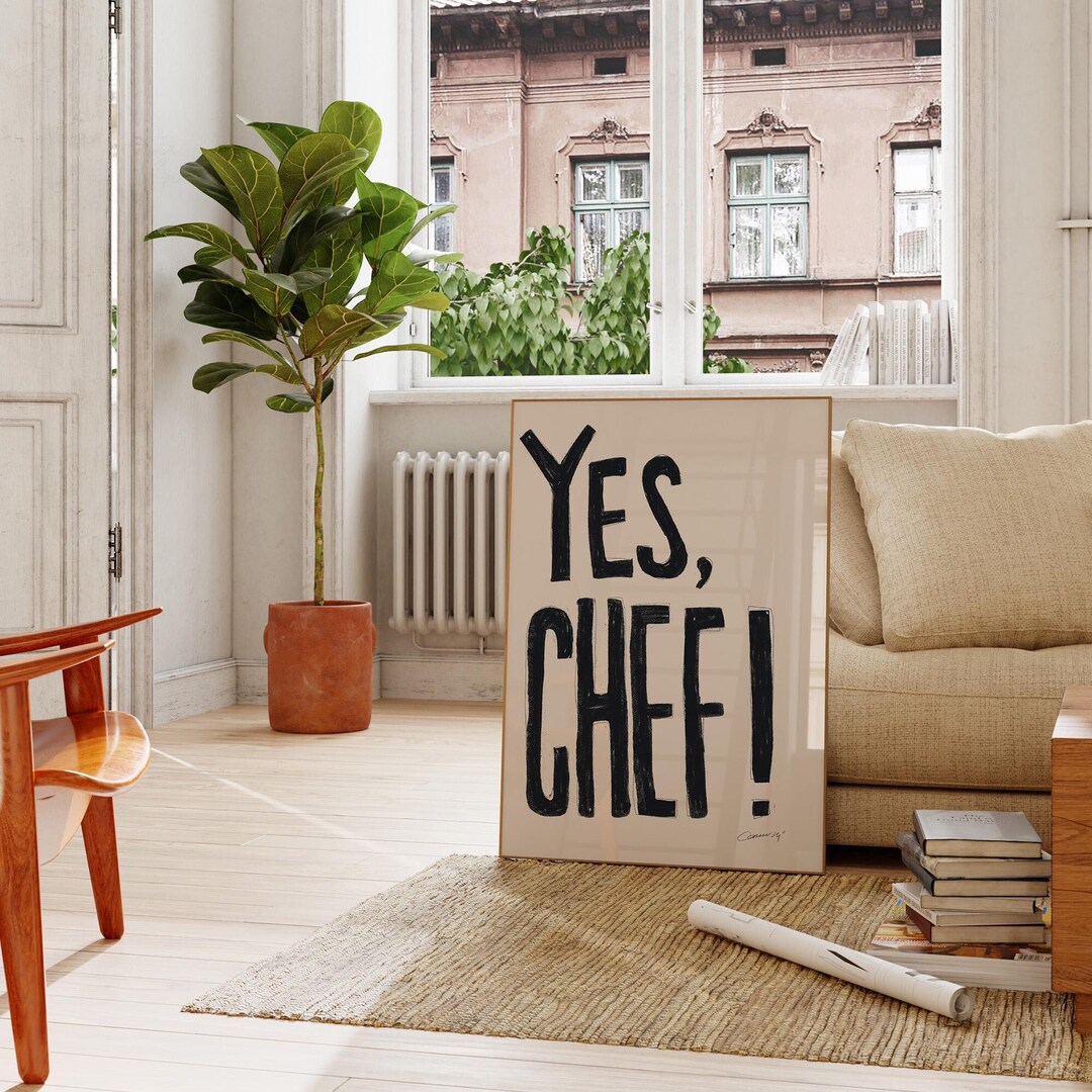 Yes Chef Poster | Digital Print | Kitchen Wall Art Poster | the Bear ...