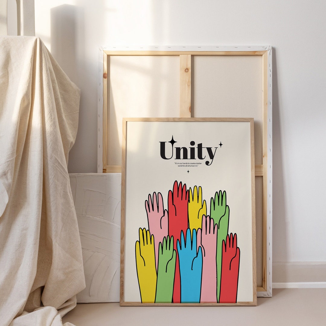 Minimalist Unity Art Print | Minimalist Artwork | Canvas Poster ...