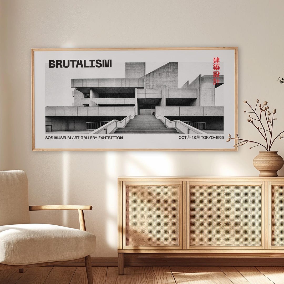 Brutalist Architecture Poster | Panoramic Poster | Brutalism Poster ...