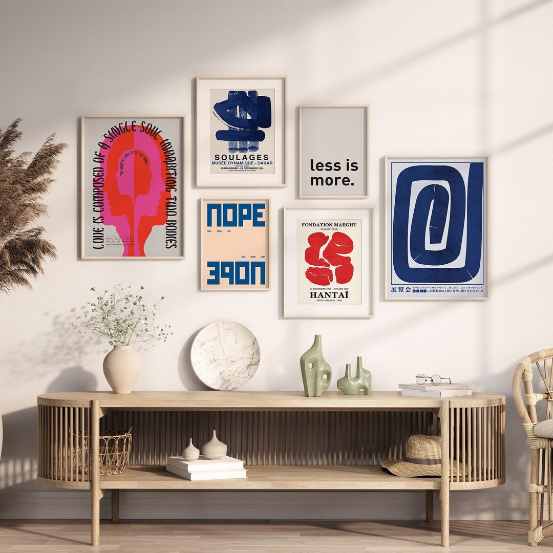 Gallery Wall Set of 6 Poster | Canvas Poster | Museum Poster | Pop Art ...