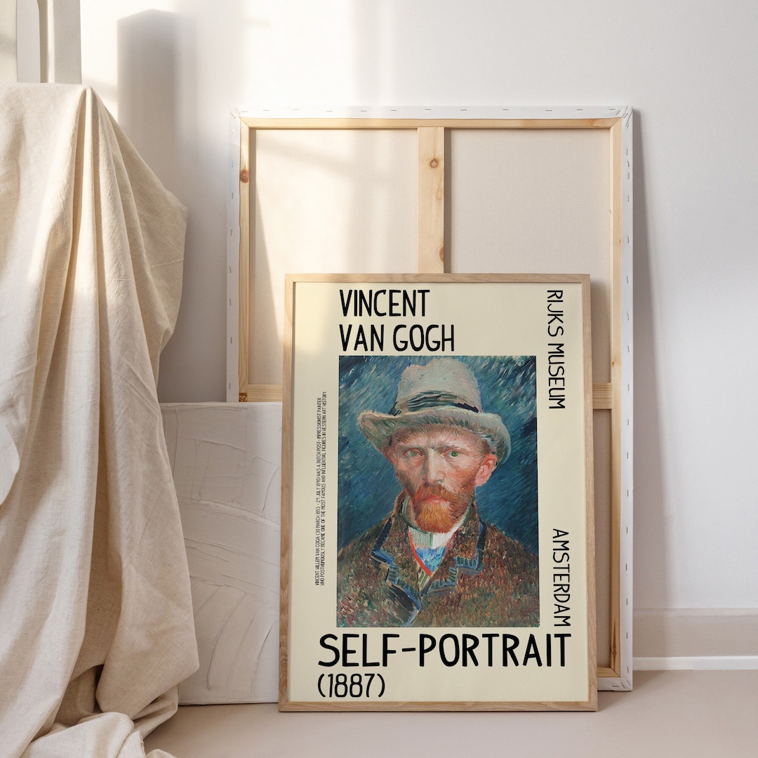 Van Gogh Self Portrait Exhibition Poster for Living Room - Museum ...