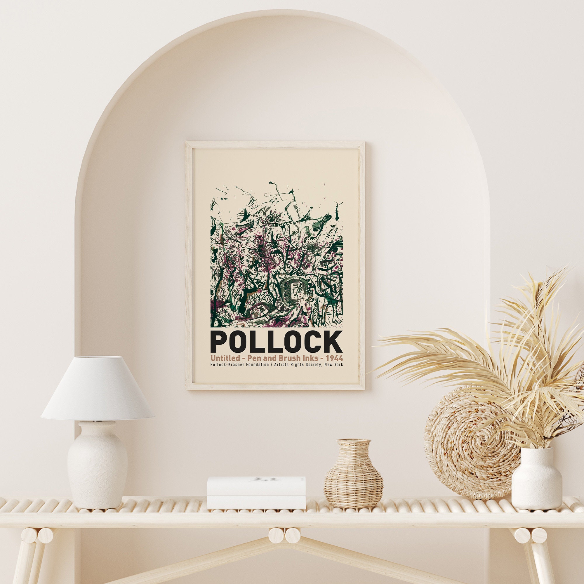 Jackson Pollock Exhibition Poster Abstract Art Canvas Poster Pollock ...