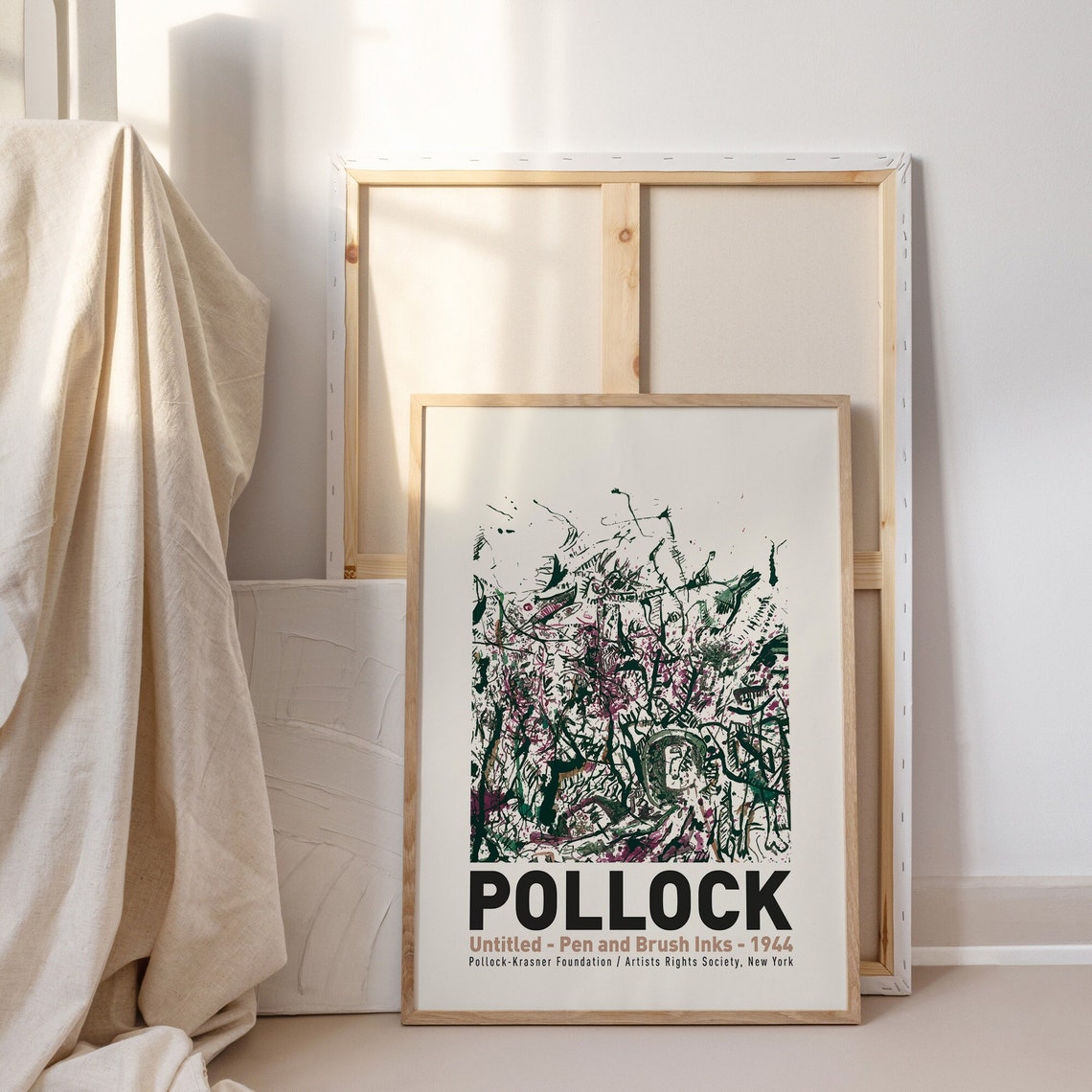 Jackson Pollock Exhibition Poster | Abstract Art | Canvas Poster ...