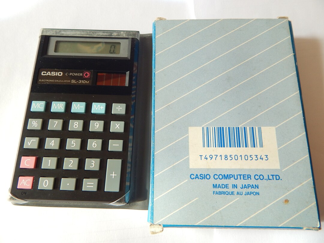 Vintage Casio SL-310M Solar Calculator in a Package. Made in Japan. - Etsy