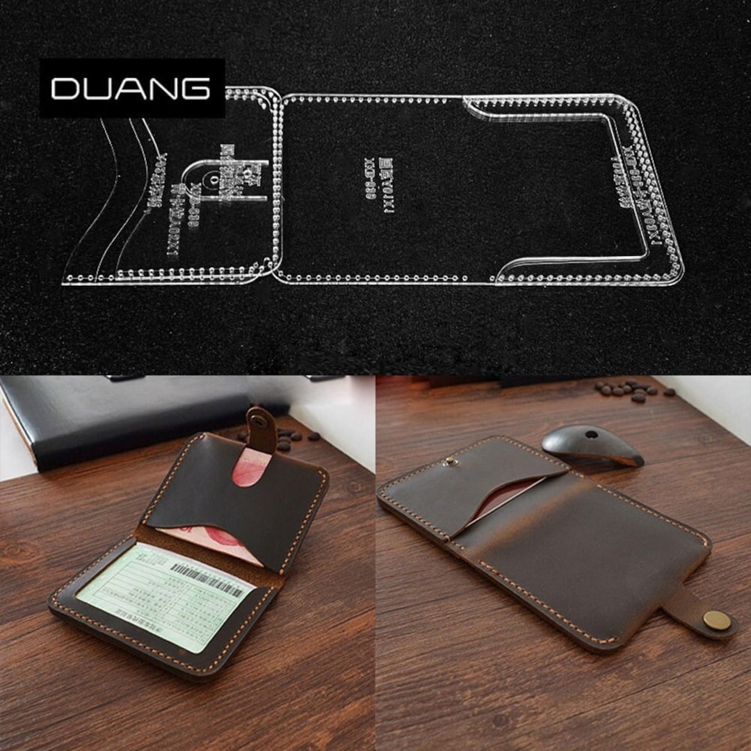 Classic Short Card Case Template, Clear Acrylic Pattern Template ...