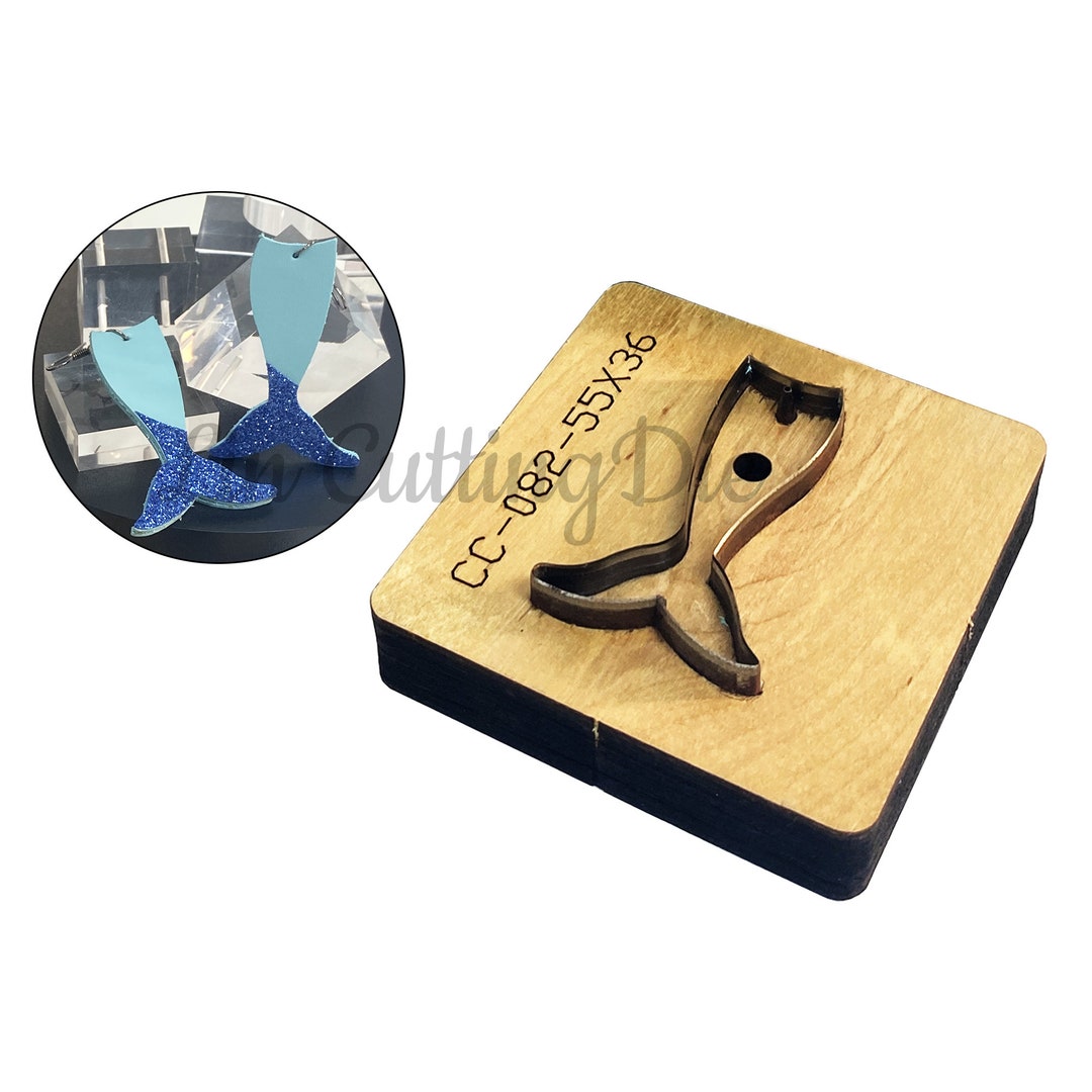 Leather Cutting Die, 2.17'' Fishtail Earrings, Steel Ruler Metal Die ...