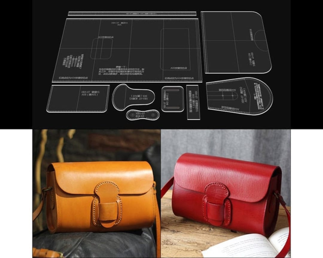 Women's Shoulder Bag Templates , Clear Acrylic Leather Patterns , Kraft ...