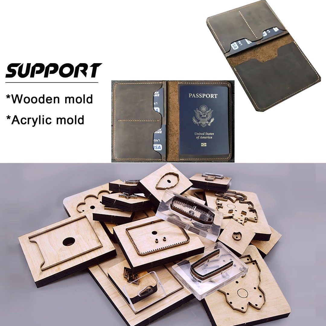 Leather Passport Wallet Cutting Mold, Custom Leather Knife Mold ...